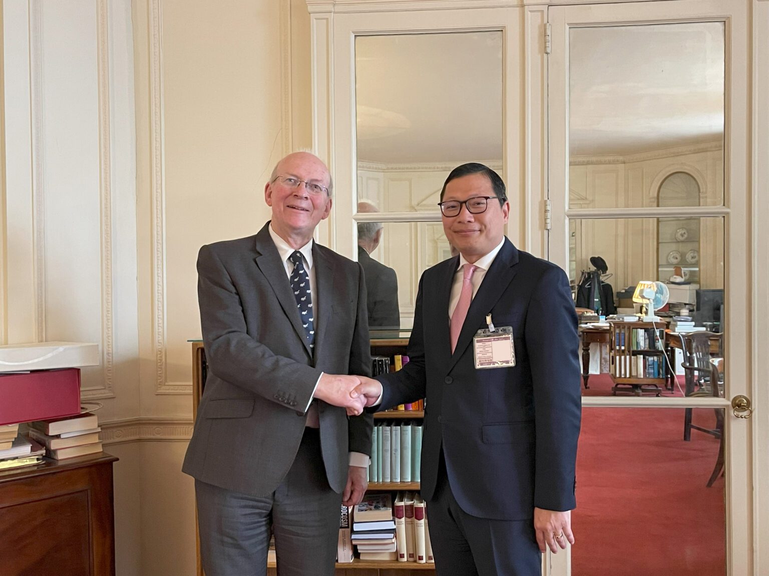 Ambassador Lay Samkol paid a courtesy call on Marshal Alistair Harrison ...